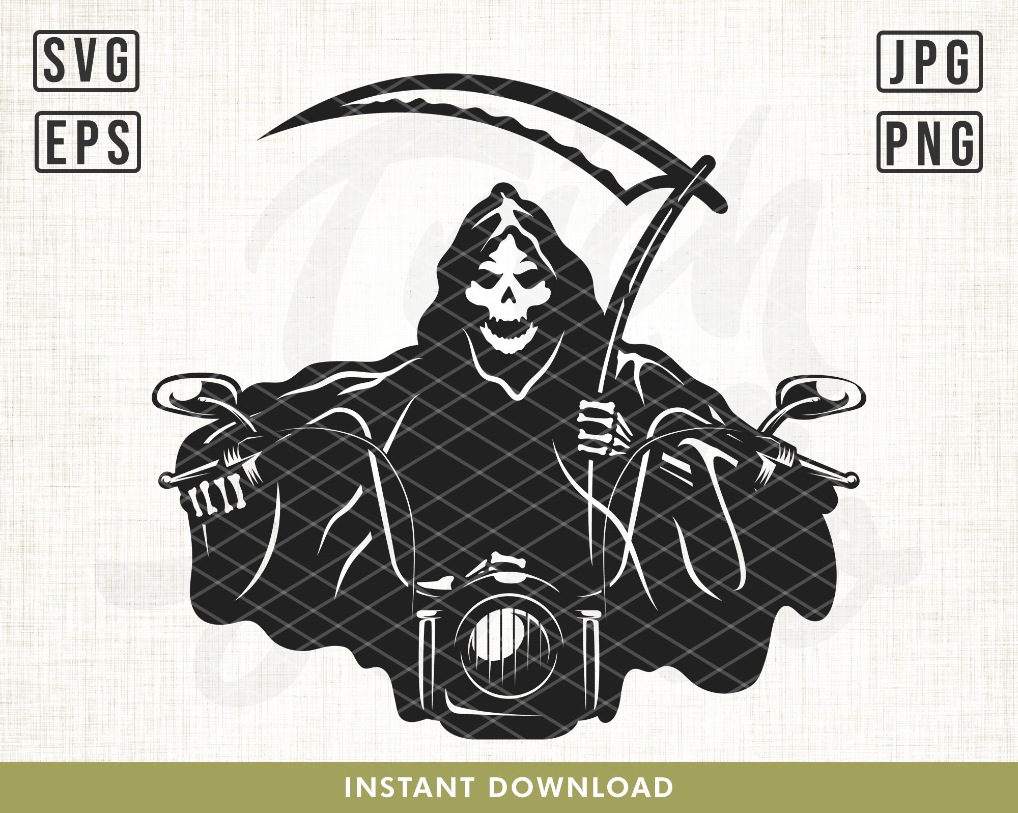 Motorcycle Grim Reaper Svg, Motorcycle Skull Svg, Motorcycle Svg ...