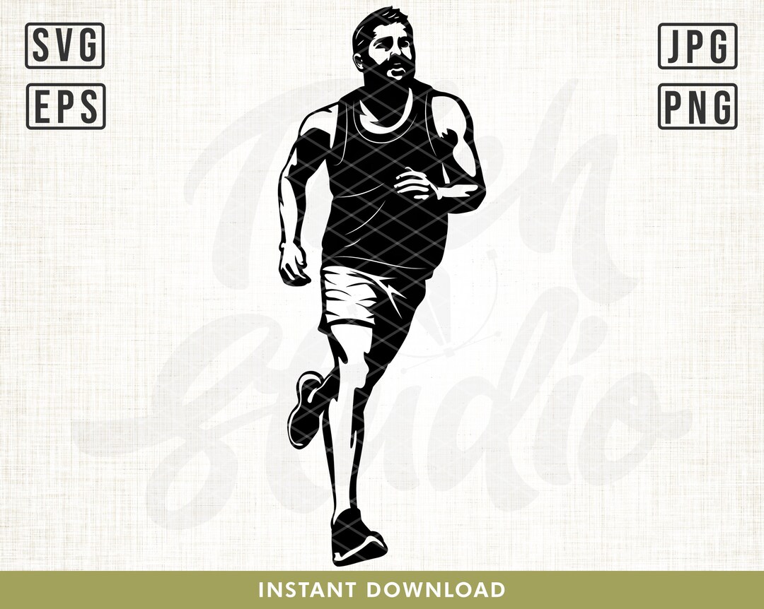 Running Man Svg, Runner Svg, Track and Field Svg, Runner Cut Files ...