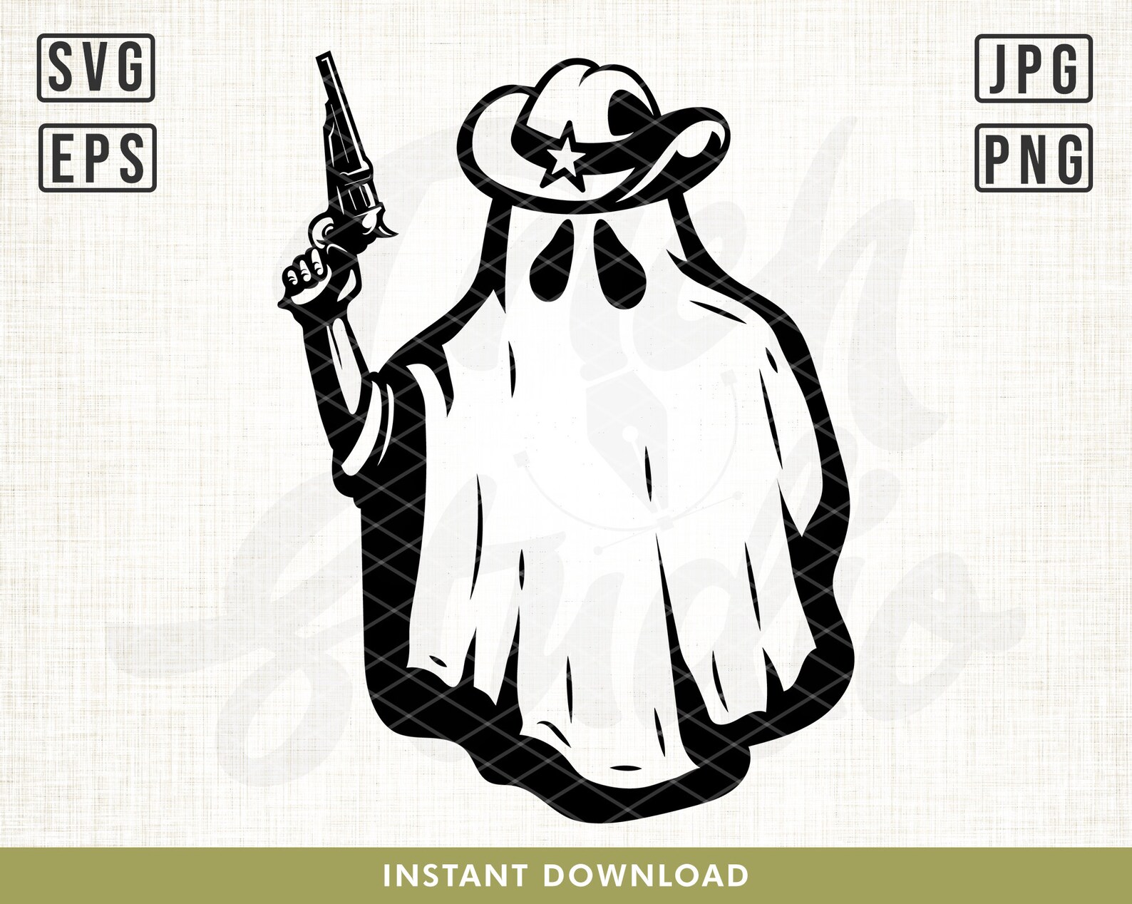 Cowboy Ghost Svg Cute Ghost Svg Halloween Ghost Svg Western - Etsy