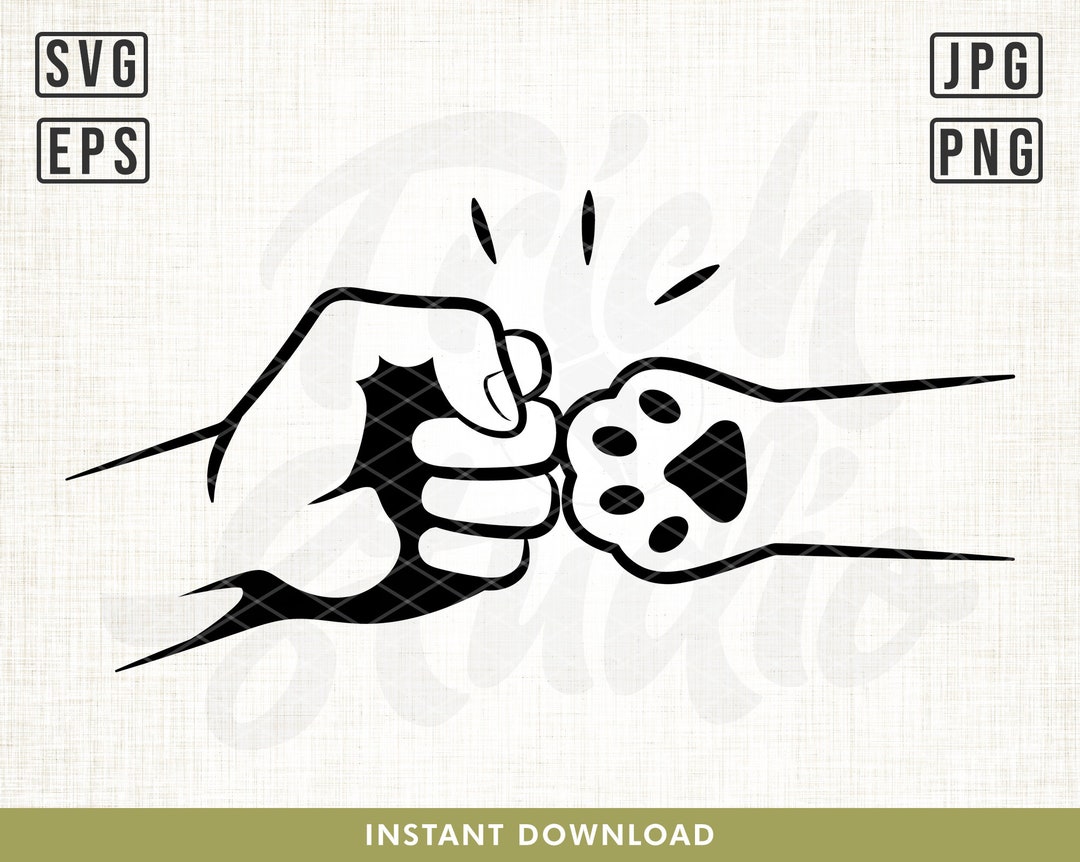 Dog Fist Bump, Fist Bump Svg, Pet Fist Bump, Best Dog Dad Svg, Dog Mom ...