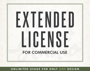 Extended Commercial License Unlimited Use - Etsy
