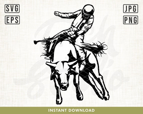 Bull Rider Svg Rodeo Svg Cowboy Svg Western Svg Country - Etsy