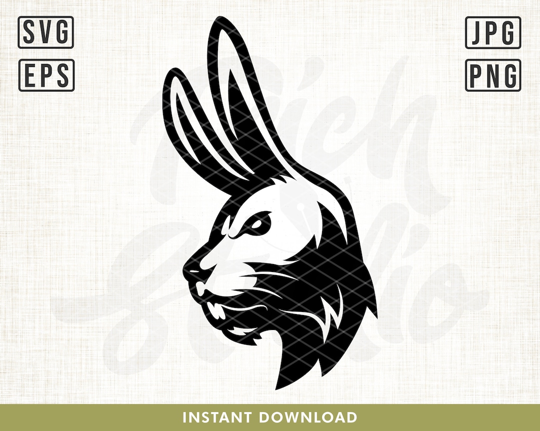 Rabbit Svg, Mascot Rabbit Svg, Rabbit Sports Svg, Team Svg, Brand Svg ...
