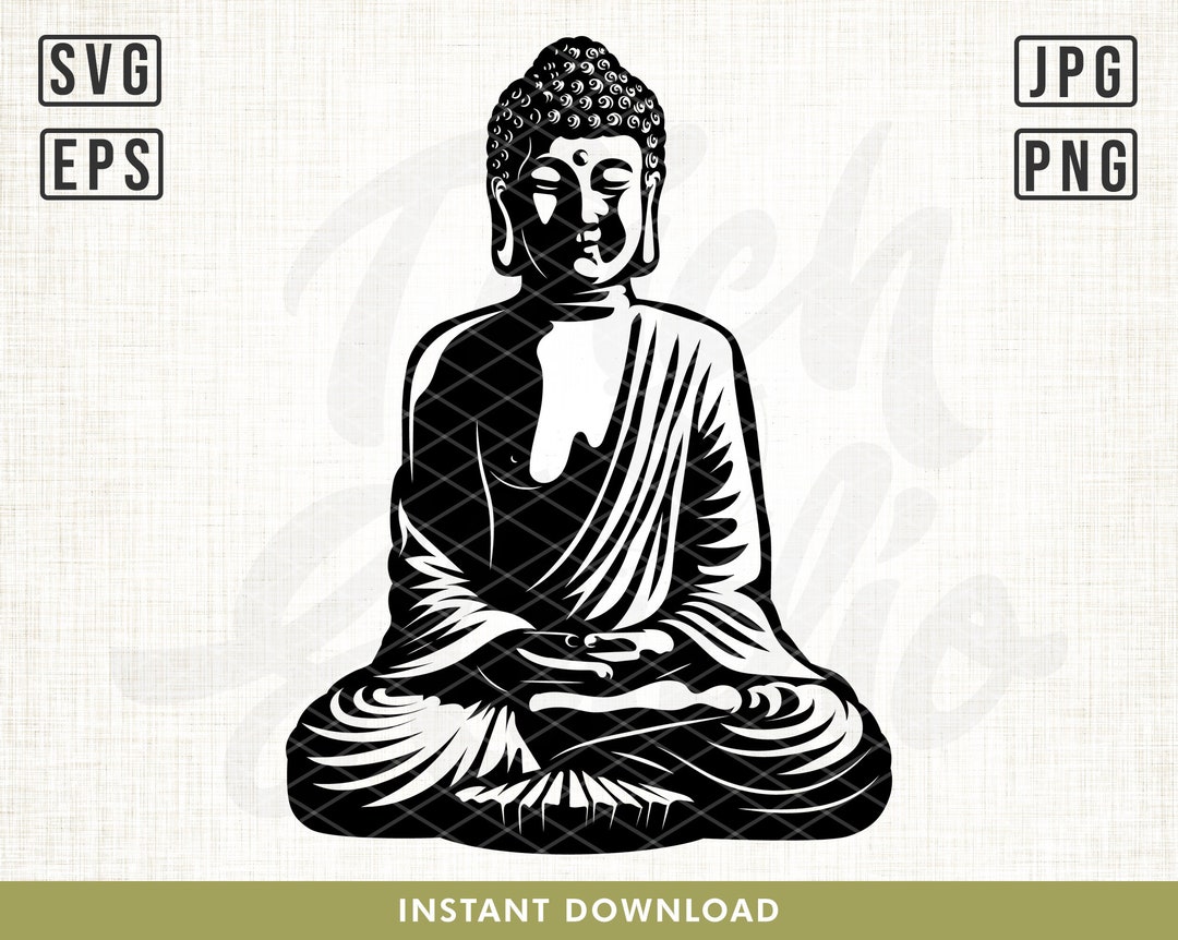 Buddah Svg, Statue Buddha Svg, Spiritual Svg, Yoga Svg, Namaste Svg ...