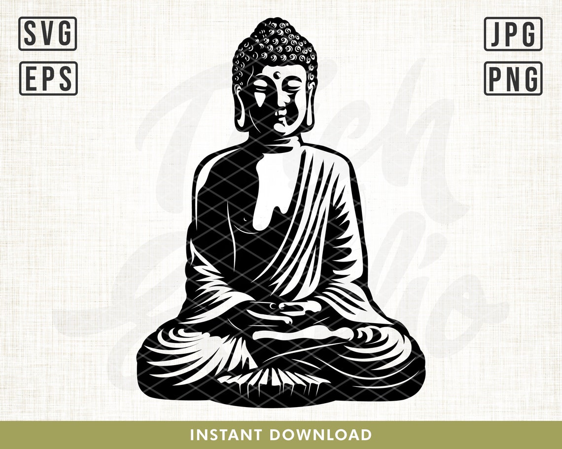 Buddah Svg, Statue Buddha Svg, Spiritual Svg, Yoga Svg, Namaste Svg ...