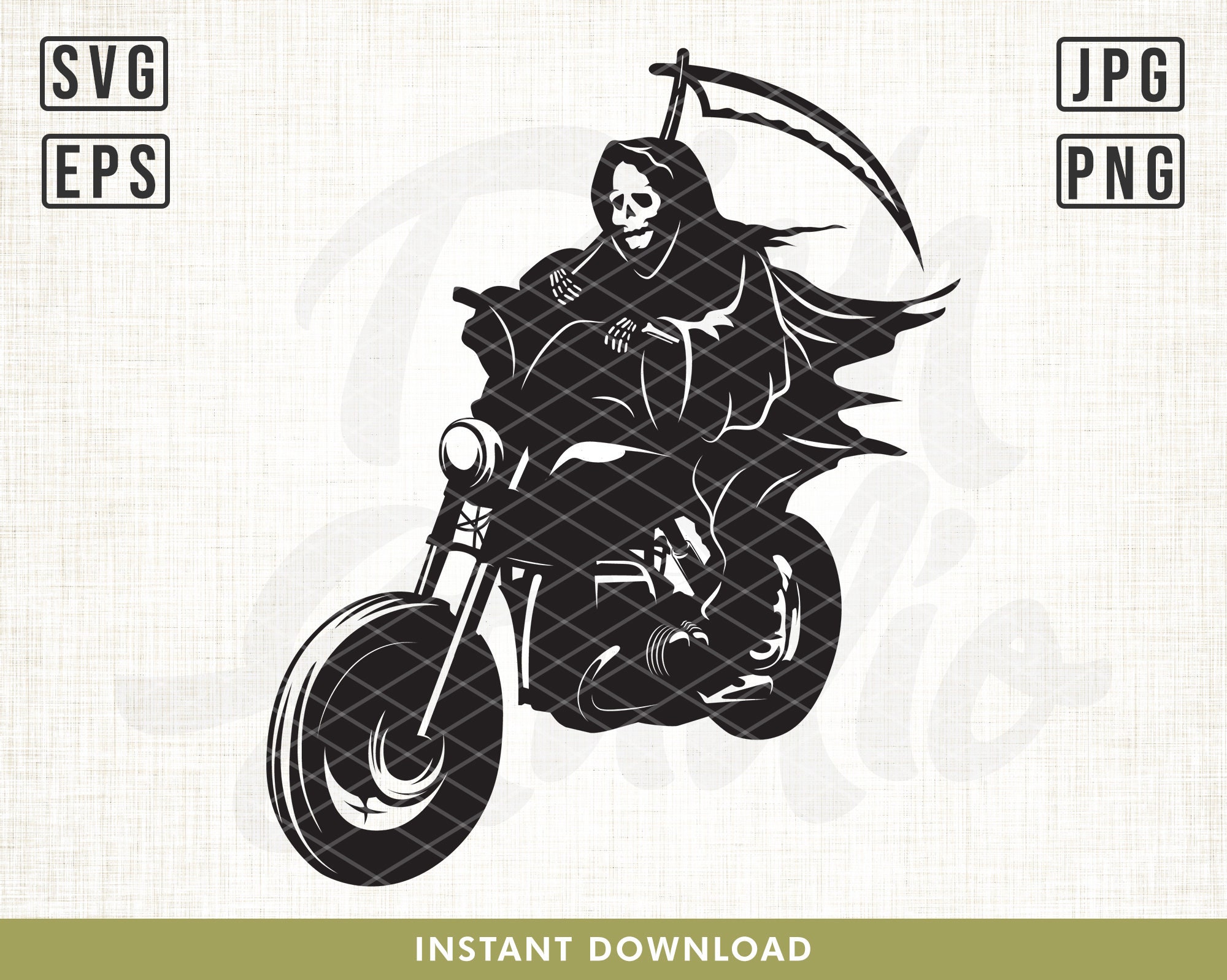 Motorcycle Grim Reaper Svg, Motorcycle Skull Svg, Motorcycle Svg ...