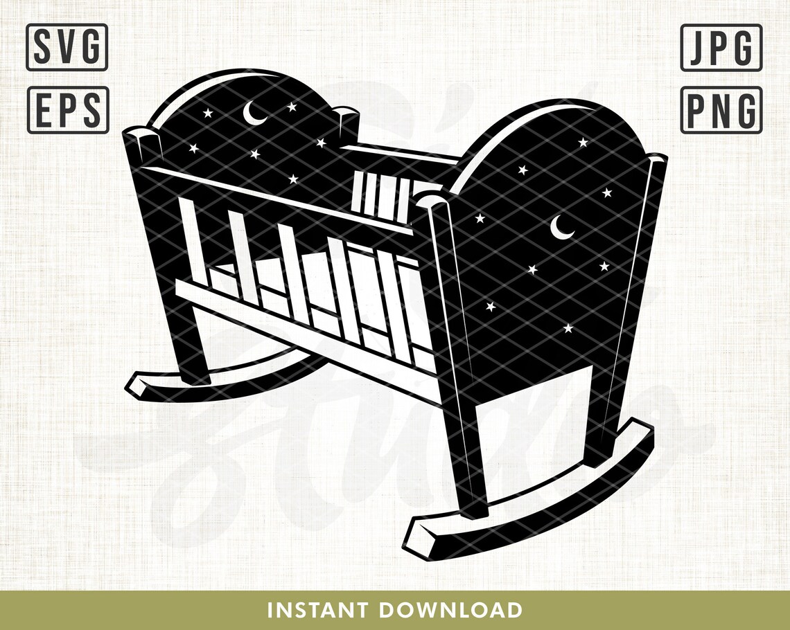 Baby Crib Svg File Baby Svg Child Svg Baby Crib Silhouette - Etsy