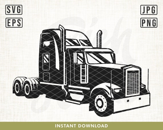 US Semi Truck Svg File Truck Svg Semi Truck Svg US Truck - Etsy