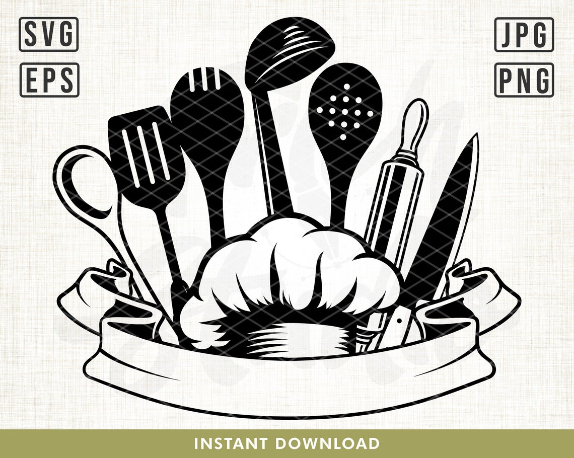 Chef Tools Svg Chef Svg File Chef Hat Svg Cooking Svg - Etsy