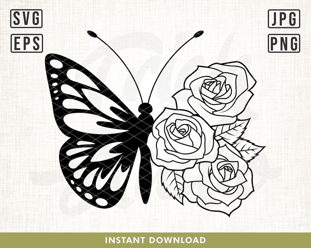 Butterfly Svg, Floral Butterfly Svg, Butterfly Flower Svg, Butterfly ...
