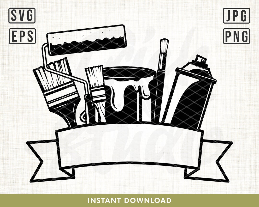 Painting Tools Svg, Painter Tools Svg, Paint Brush Svg, Paint Tools Svg ...