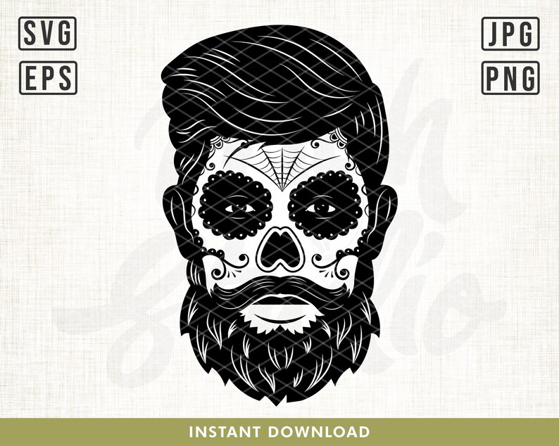 Sugar Skull Svg Dad Skull Svg Dead Svg La Muerta Svg - Etsy