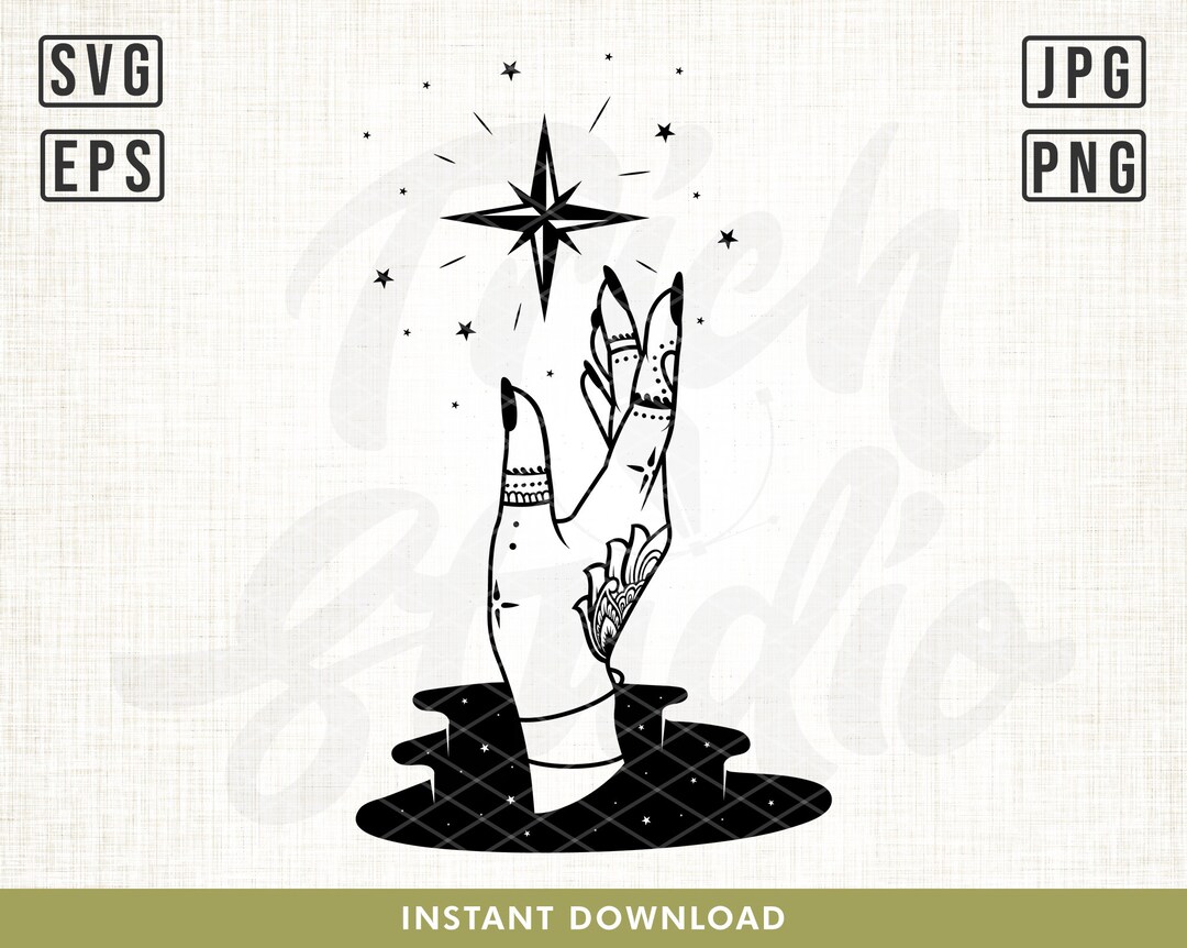 Magic Female Hand Svg, Witch Hand Svg, Mystical Svg, Mythical Hand Svg ...