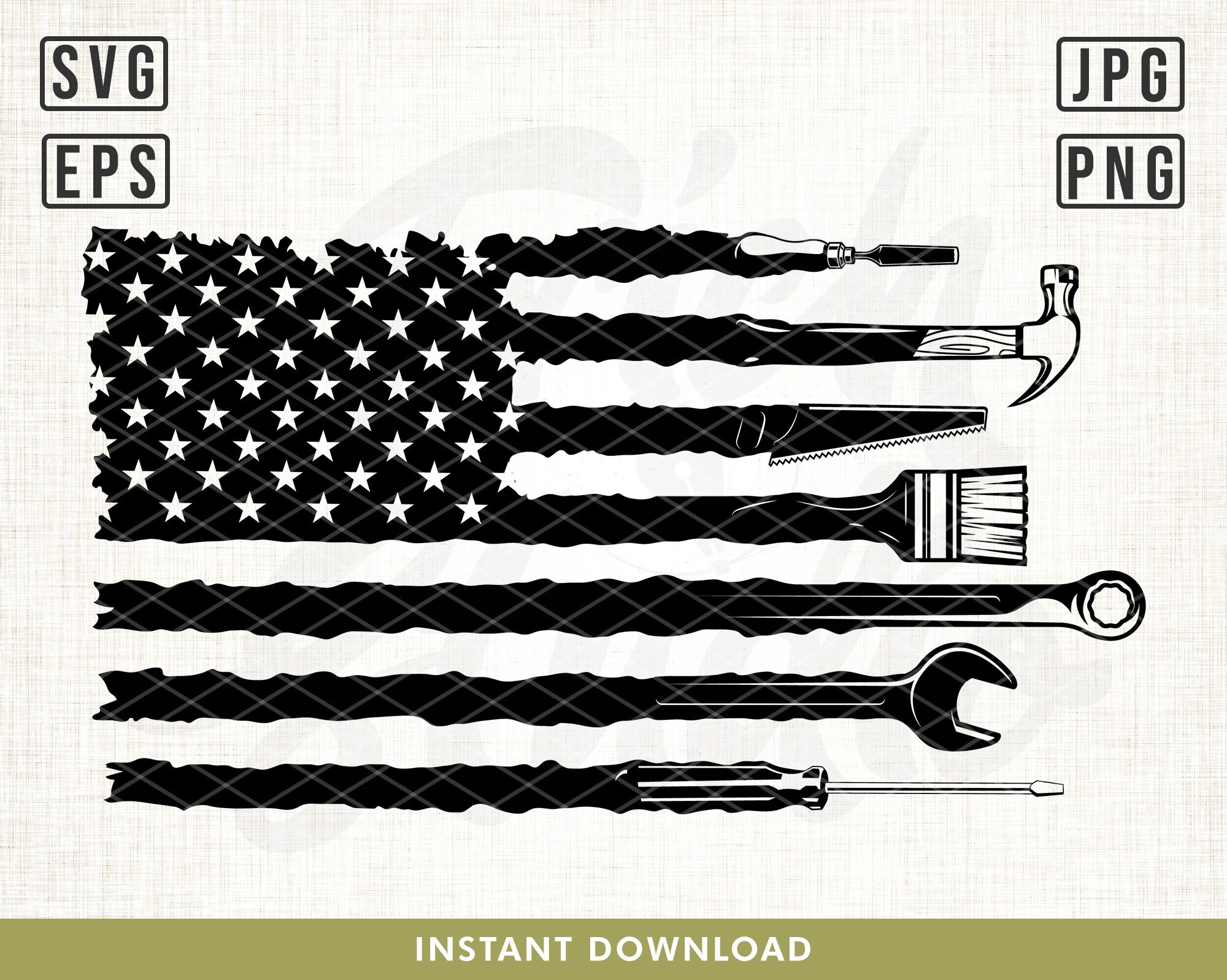 USA Flag Tools Svg Builder Tools Svg Bilder Svg Distressed - Etsy Finland