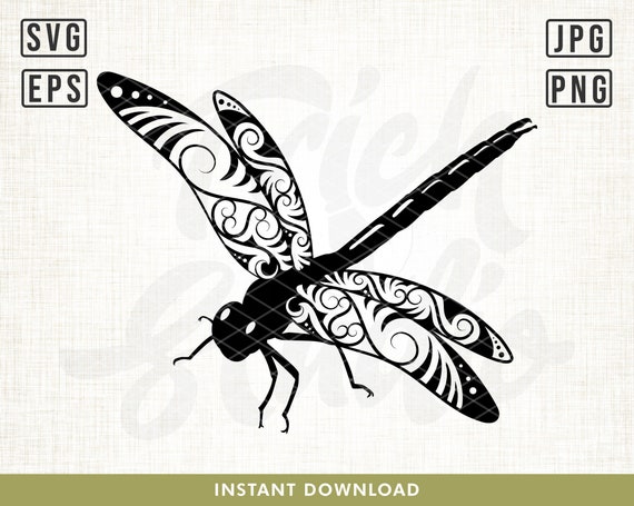 Dragonfly Svg Dragonfly Silhouette Dragonfly Print fly Svg | Etsy