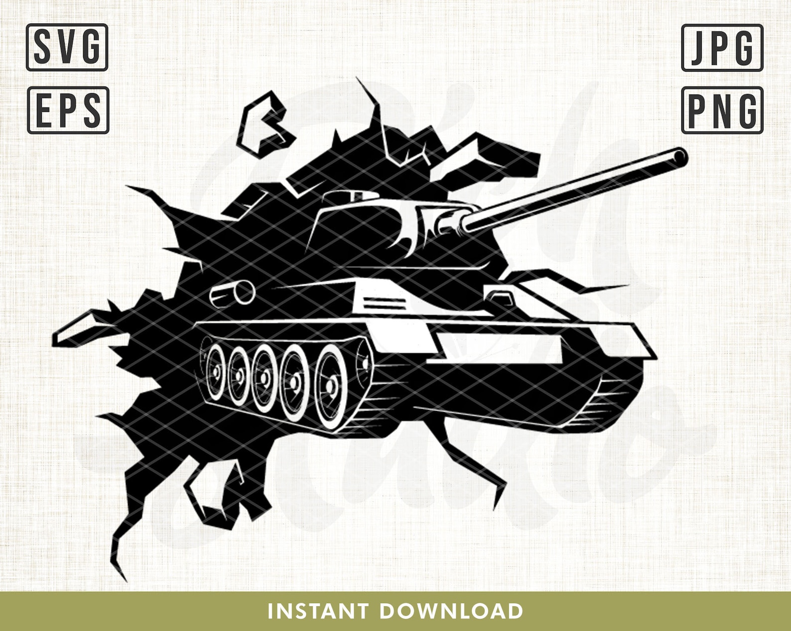 Tank Svg Smashing Tank Svg Military Tank Svg Army Svg US - Etsy