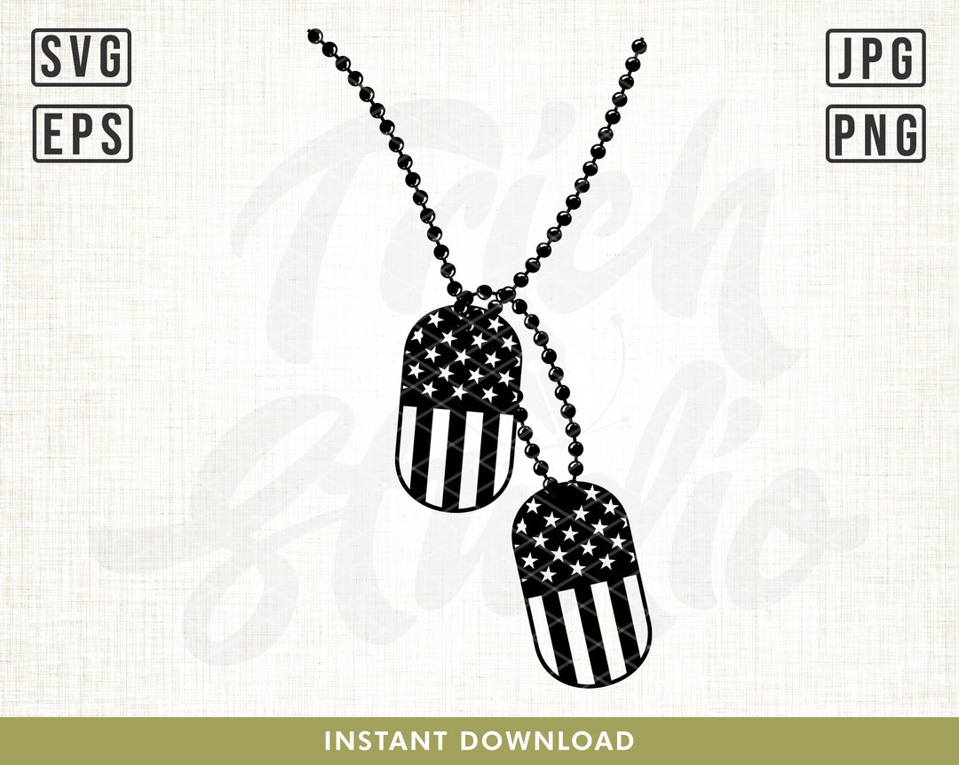 US Army Dog Tags Svg, Military Dog Tags Svg, US Army Svg, Fallen ...