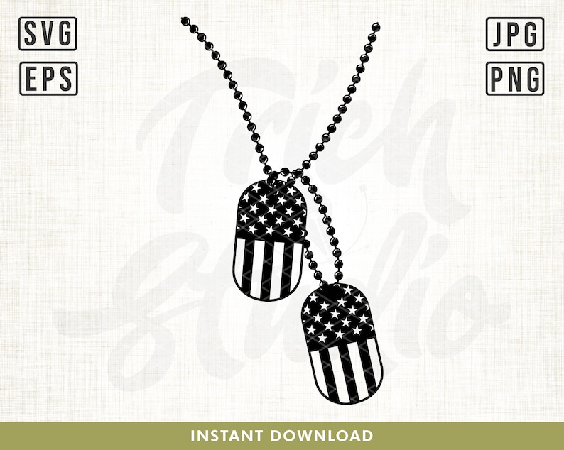 US Army Dog Tags Svg Military Dog Tags Svg US Army Svg - Etsy