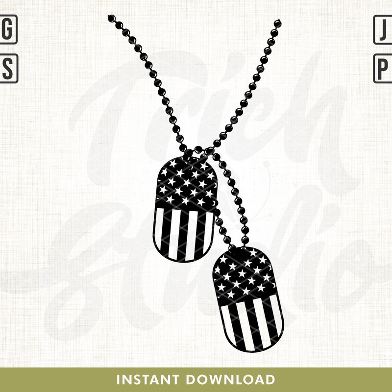 Army Dog Tags Svg - Etsy