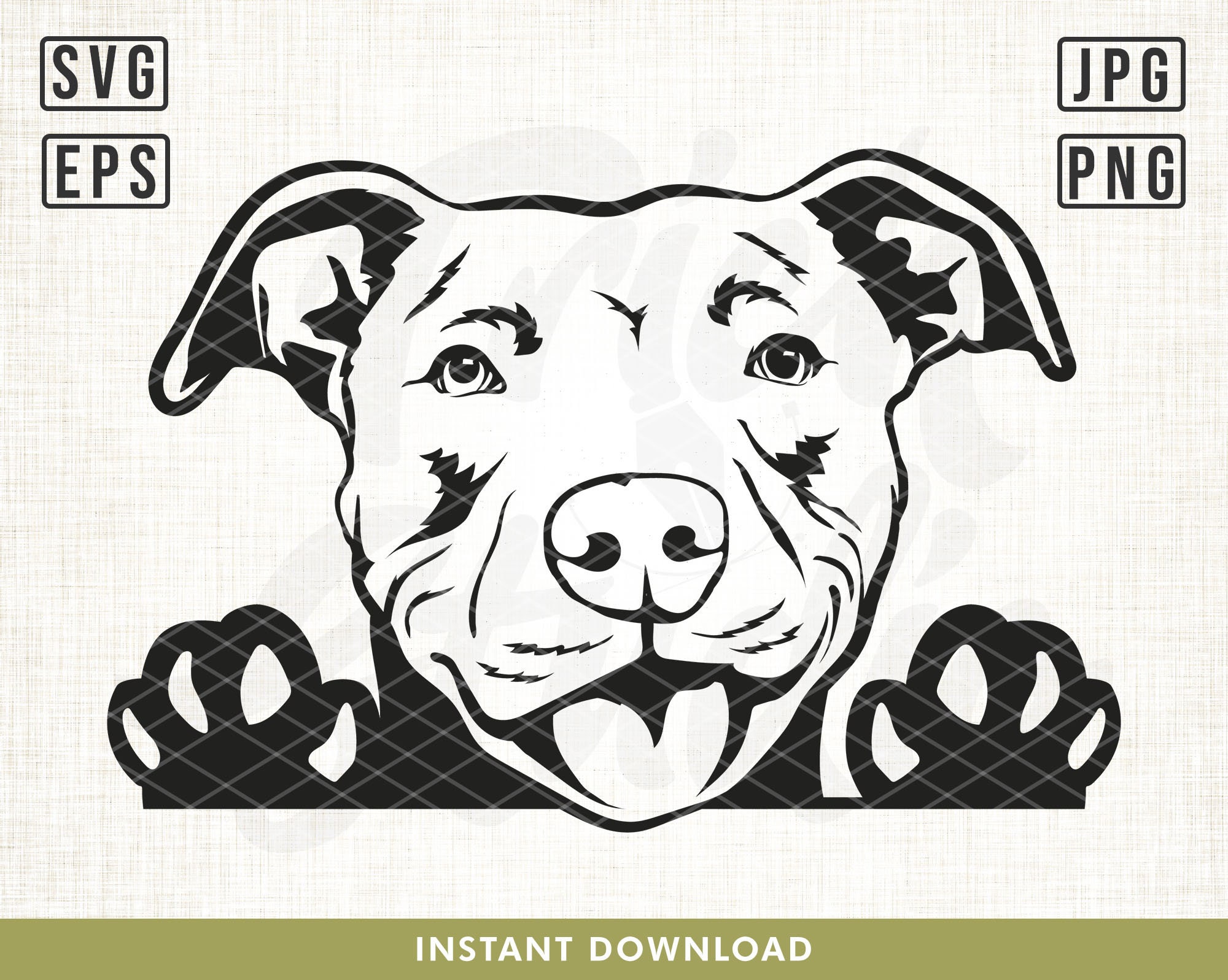 American Pit Bull Svg File American Pitbull Svg Peeking Pit - Etsy