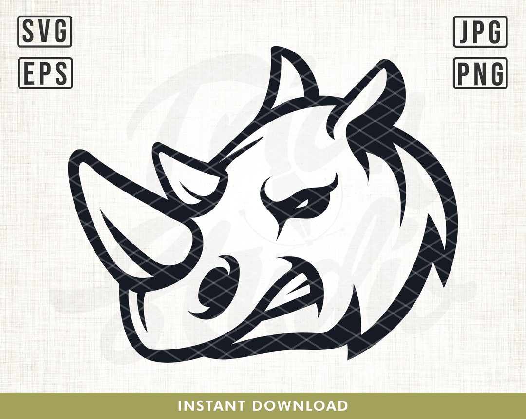 Rhino Svg, Mascot Rhino Svg, Rhino Sports Team Svg, Team Shirt Svg ...