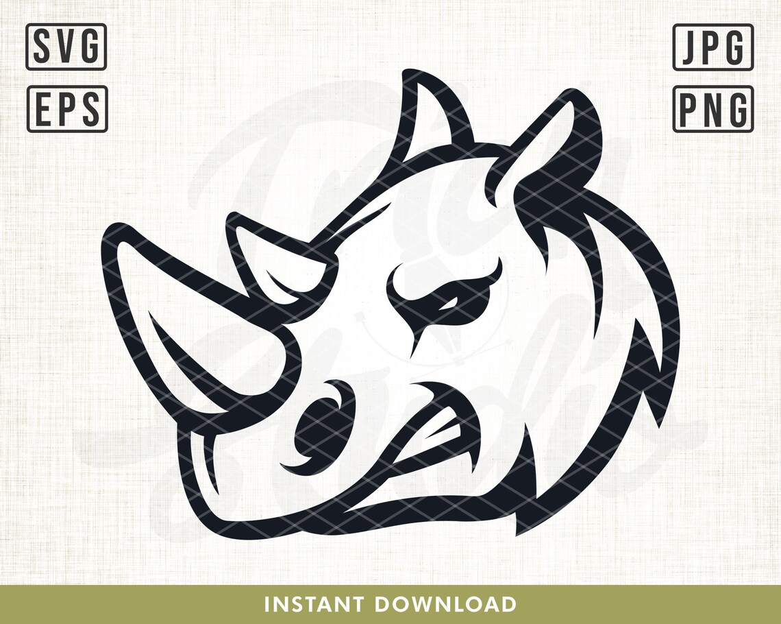 Rhino Svg Mascot Rhino Svg Rhino Sports Team Svg Team Shirt - Etsy