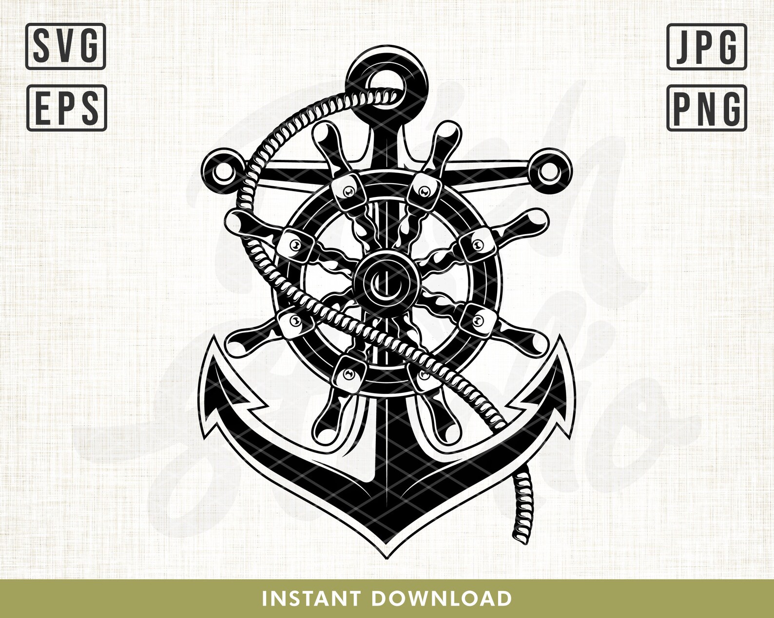 Anchor Svg, Rope Anchor Svg, Ship Wheel Svg, Nautical Svg, Boat Anchor ...
