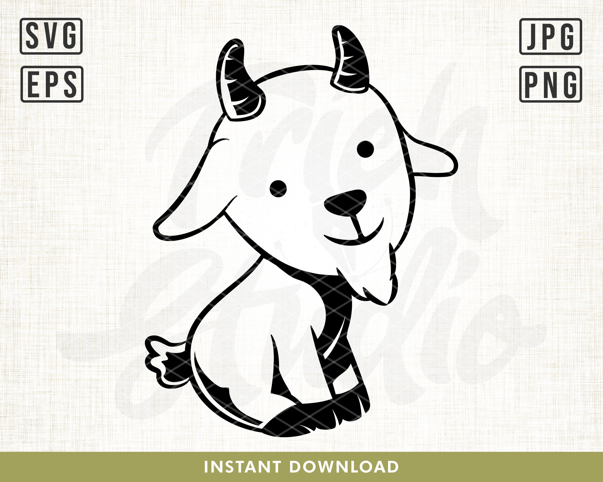 Lindo baby goat Svg file, Baby Animal svg, Goat svg, Animal face svg ...