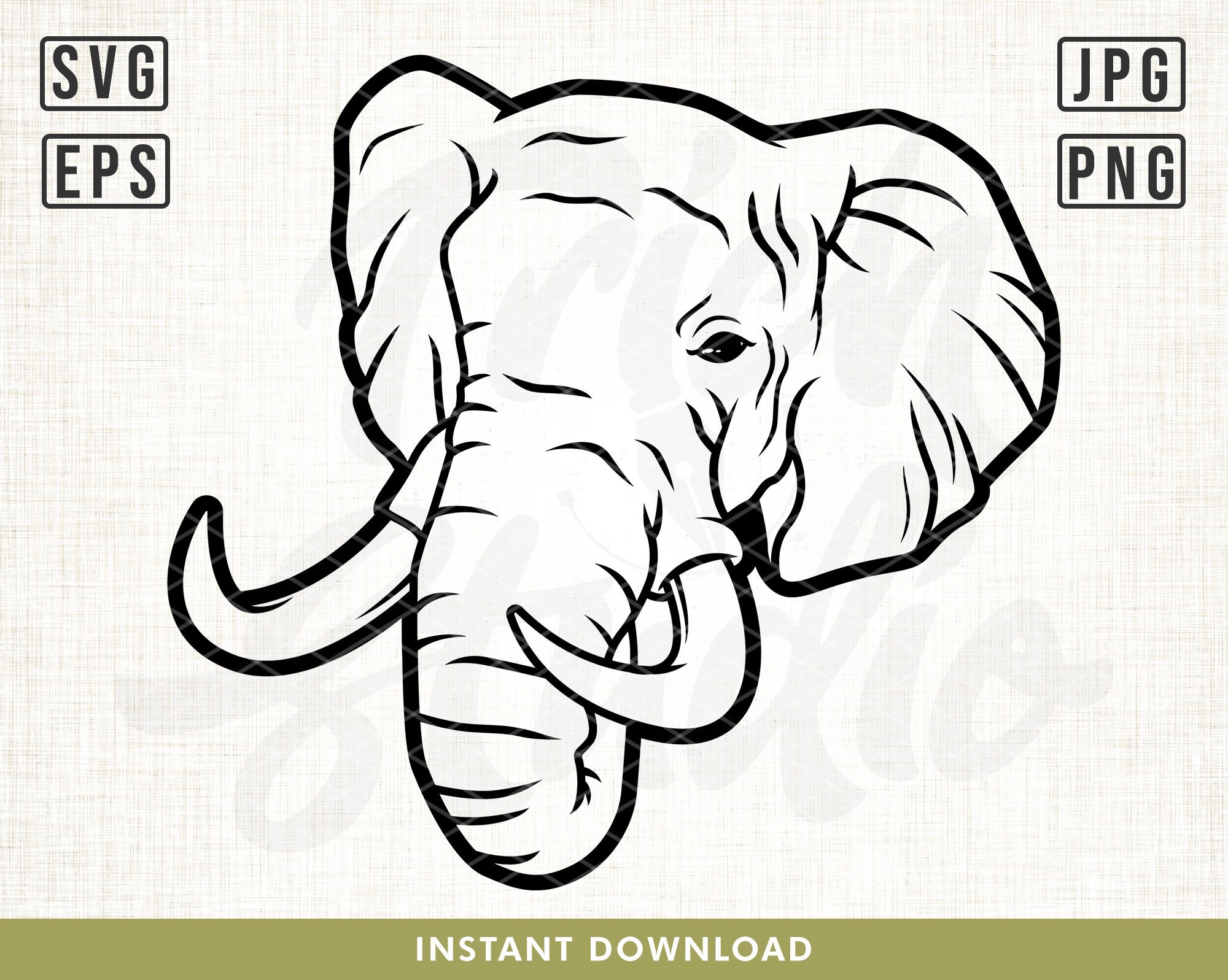 Elephant Svg, Safari Animal Svg, Elephant Head Svg, Elephant Clipart ...