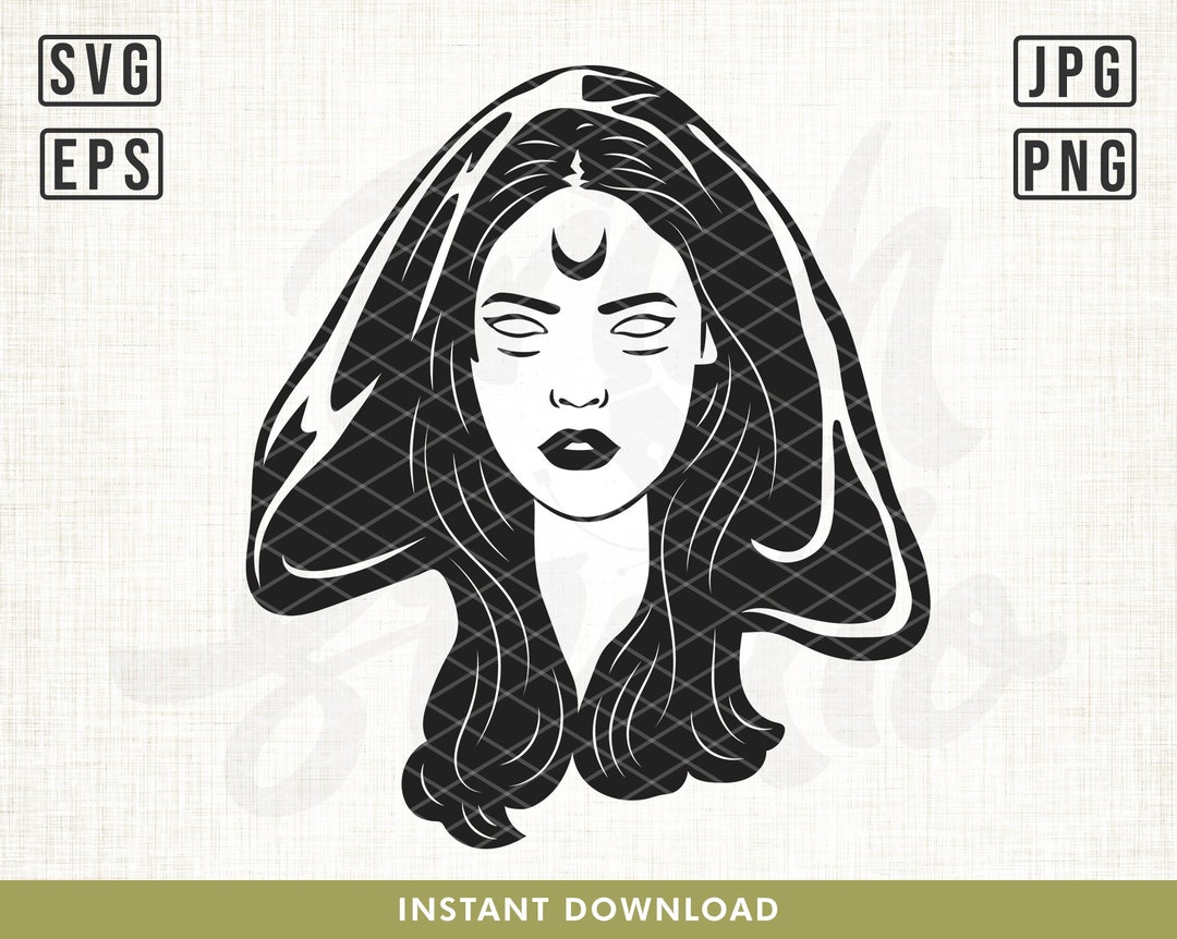 Witch Svg, Mage Svg, Magical Woman Svg, Witch Face Svg, Halloween Witch ...