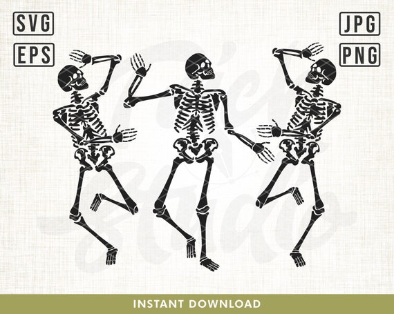 Dancing Skeletons Svg Cute Skeletons Svg Skeletons Svg - Etsy