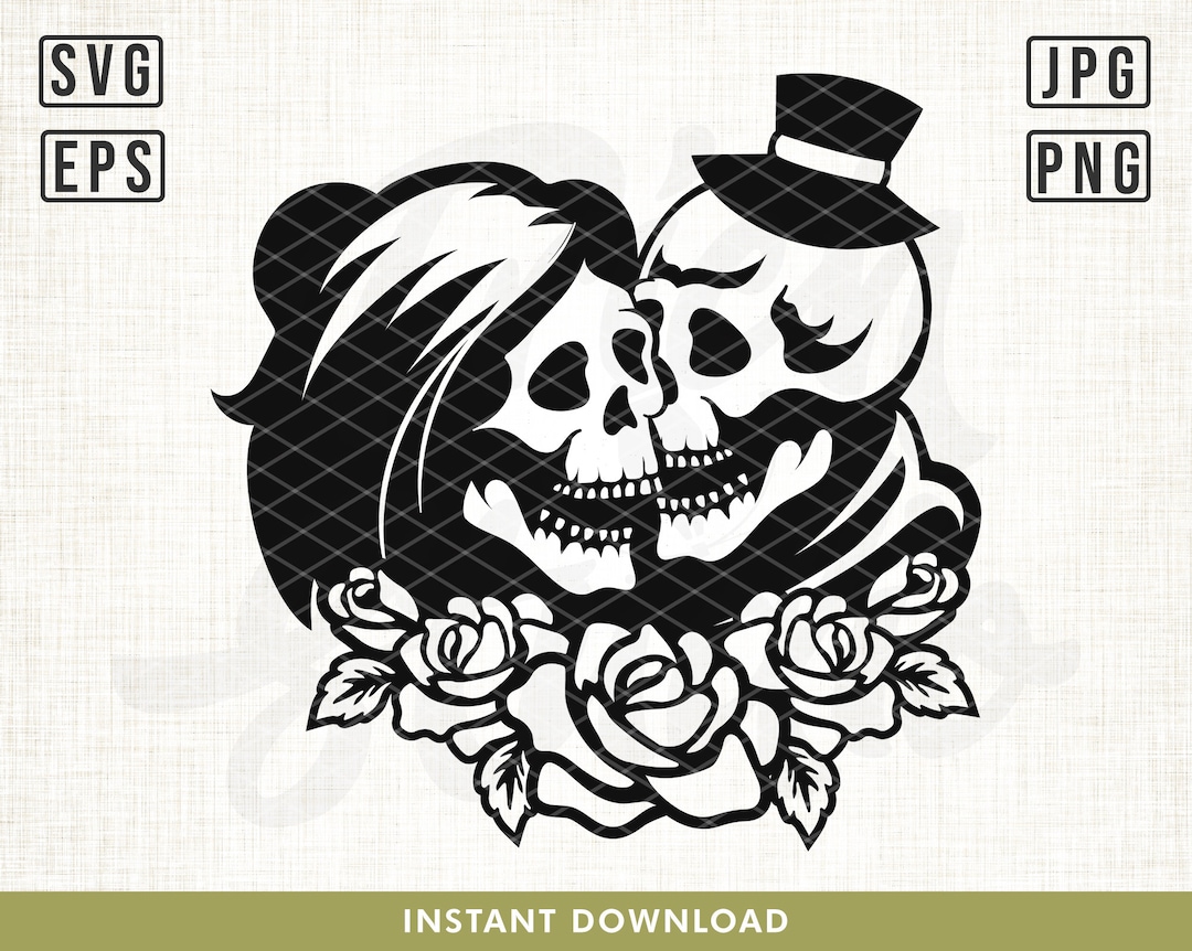 Skull Lovers Svg, Heart Skull Svg, Skull Svg, Floral Skull Svg, Lovers ...