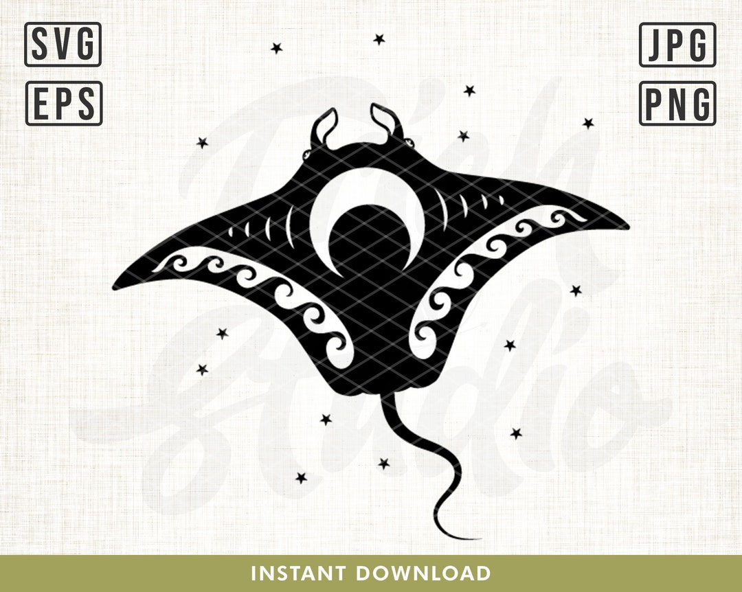 Manta Ray Svg, Stingray Svg, Celestial Manta Ray Svg, Ocean Svg, Sea ...