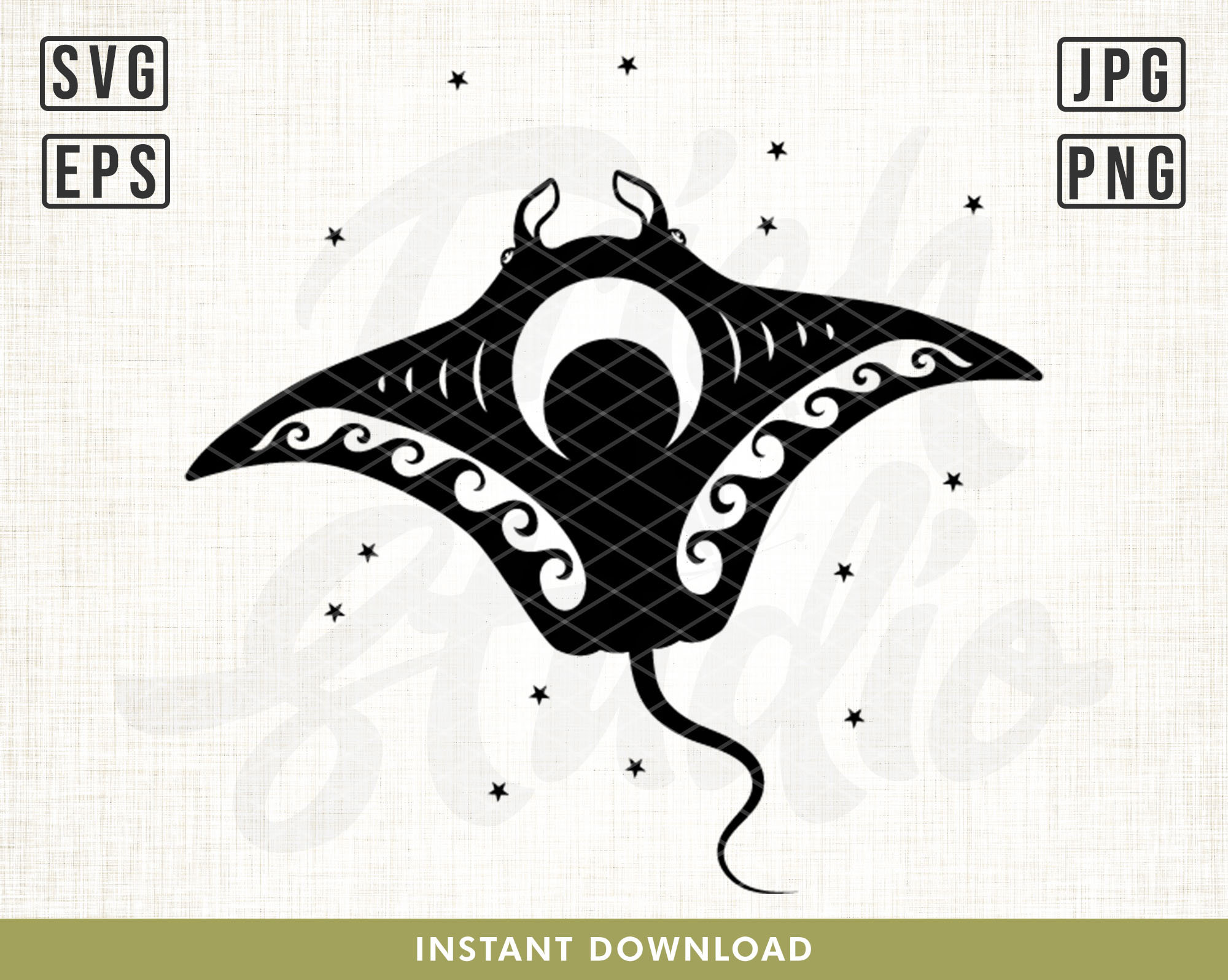 Manta Ray Svg, Stingray Svg, Celestial Manta Ray Svg, Ocean Svg, Sea ...