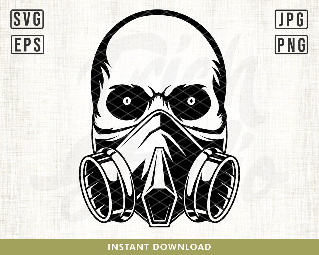 Gas Mask Skull Svg, Toxic Svg, Skull Svg, Mask Svg, Skull Mask Svg ...