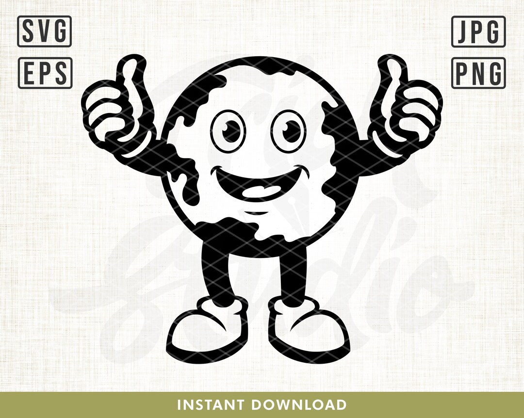 Earth Mascot Svg, Earth Svg, Planet Earth Svg, Mother Earth Svg, Earth ...