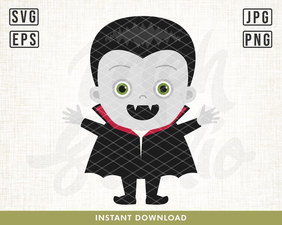 Vampire Svg Cute Vampire Svg Kids Halloween Svg Dracula - Etsy