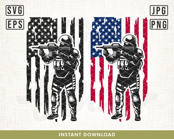US Veteran Svg File Soldier svg Distressed flag svg | Etsy