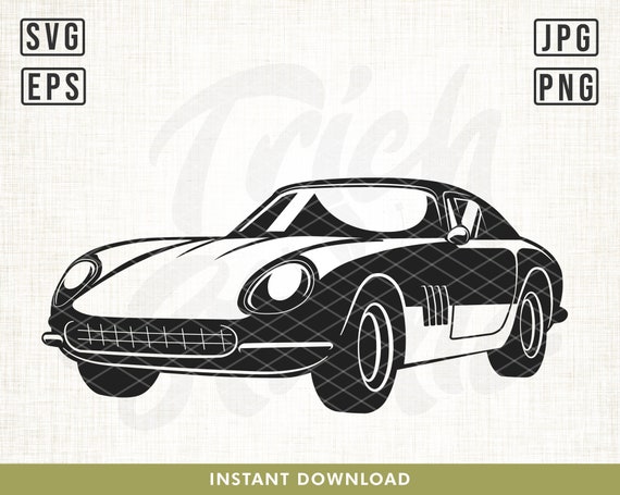 Classic Sport Car Svg File Vintage Sport Car Clipart Car | Etsy