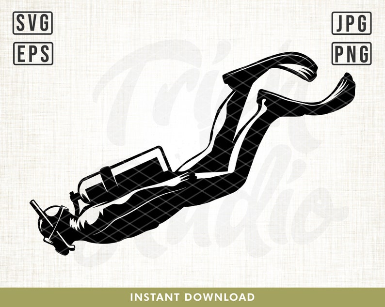 Scuba Diving Svg File Beach Life Svg Swimming Svg Diver - Etsy