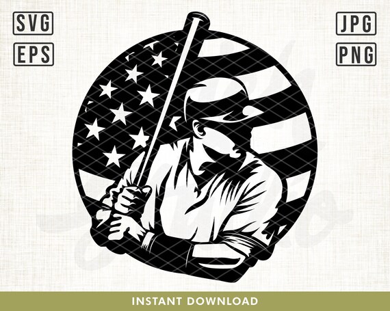 USA Baseball Player Svg File Baseball Svg Baseball Game Svg - Etsy