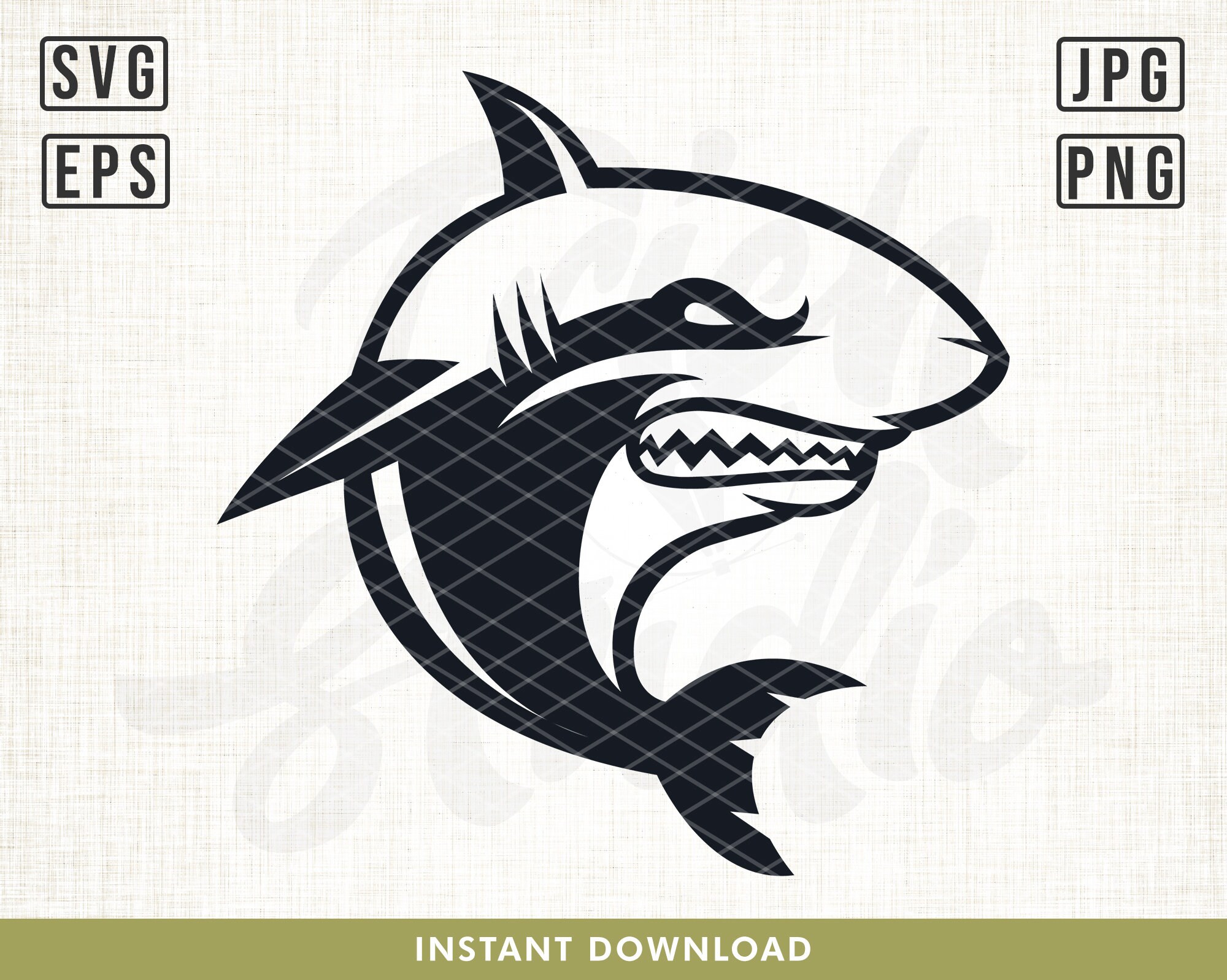 Grey Shark Clipart Mascot