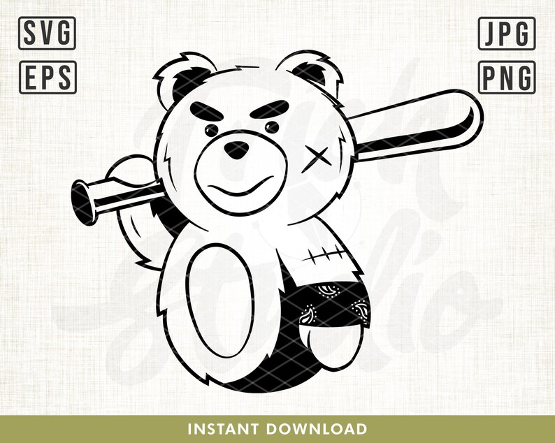 Gangster Teddy Bär Svg, Teddy Bär Svg, Gangster Svg, Gangster Svg ...