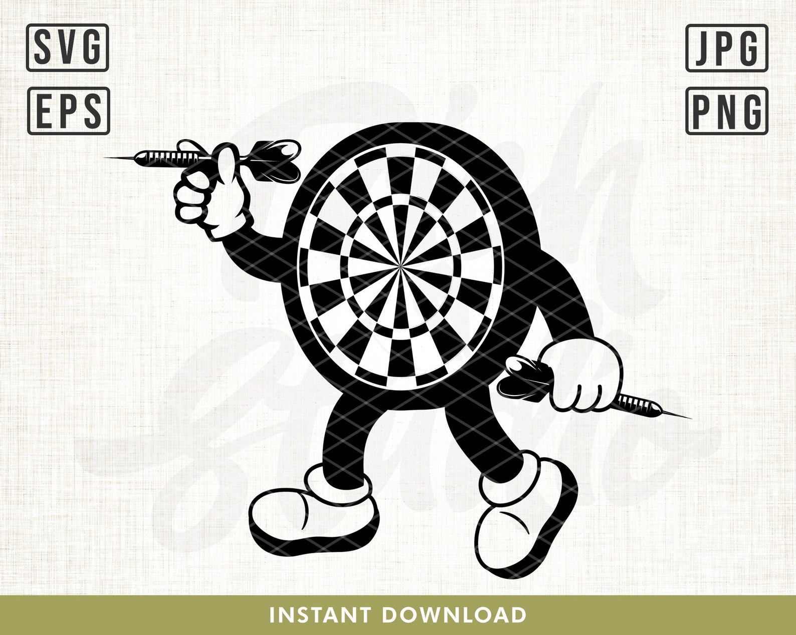 Dartboard Mascot Svg, Darts Svg, Dartboard Svg, Dart Game Svg, Darts ...
