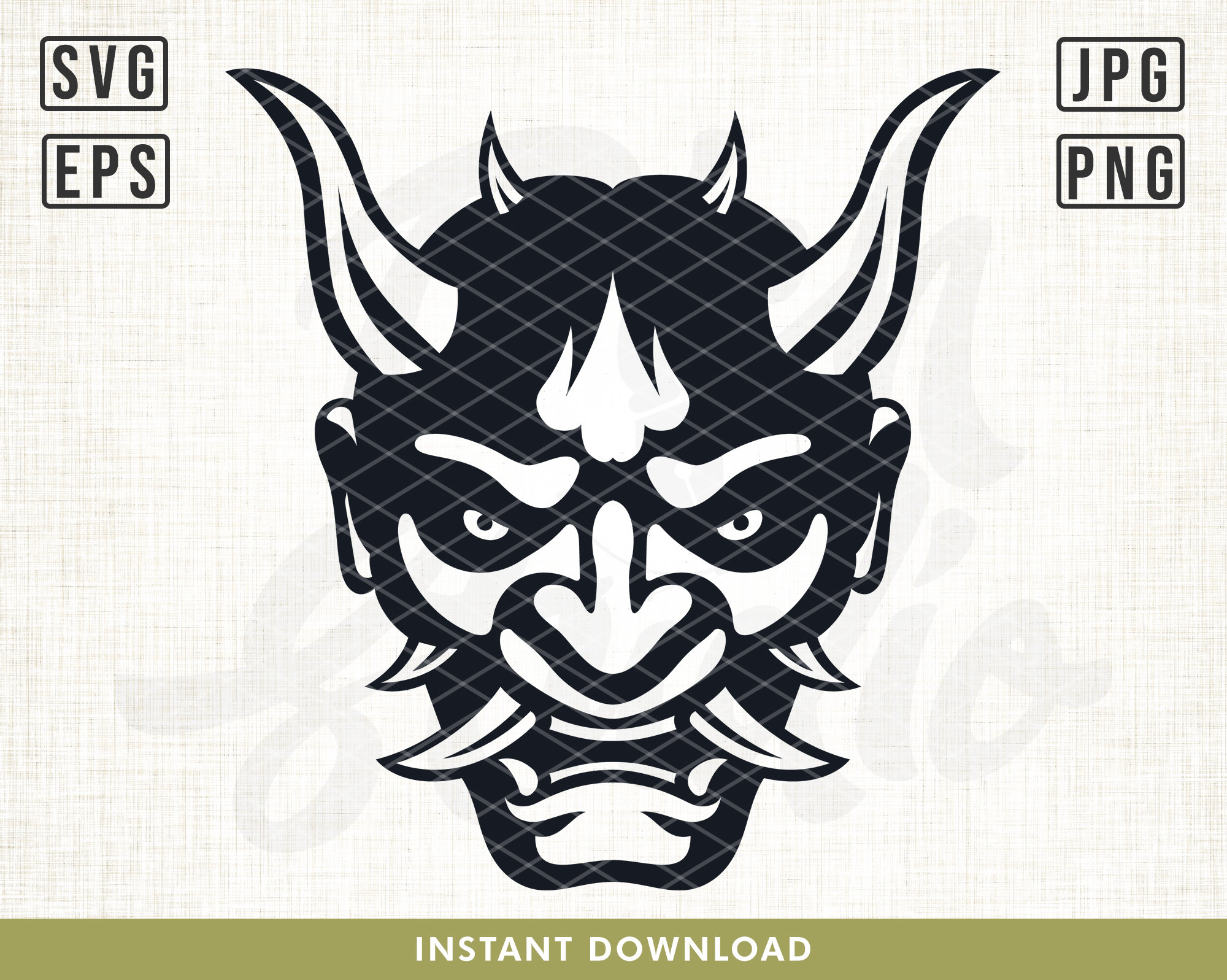 Oni Mask Svg Hannya Mask Svg Japanese Mask Svg Funny Face - Etsy Ireland