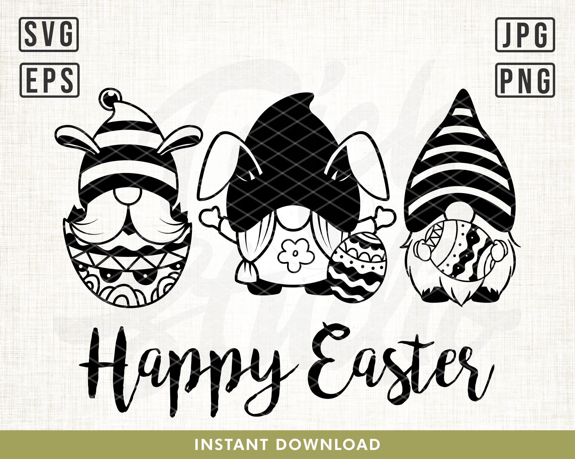 Happy Easter Gnomes Svg, Easter Gnomes Svg File, Easter Svg, Gnomes Svg ...
