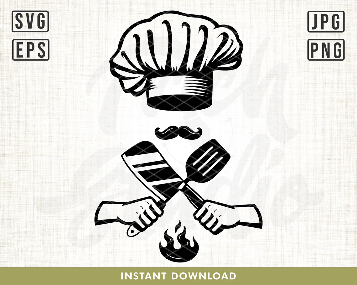 Chef Svg File Chef Hat Svg Cooking Svg Kitchen Svg Chef - Etsy