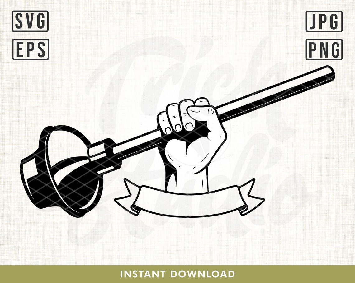 Plunger Svg, Hand Holding Plunger Svg, Plumber Svg, Plumbing Pipe Svg ...