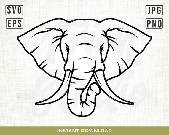 Elephant Svg Safari Animal Svg Elephant Head Svg Elephant - Etsy