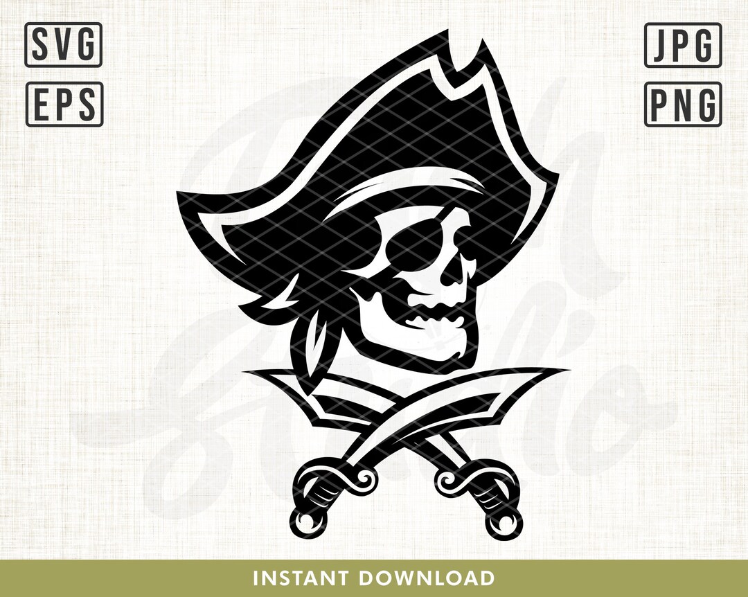 Pirate Skull Svg, Pirate Head Svg, Pirate Hat Svg, Skull Svg, Captain ...